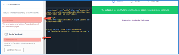 SendGrid Template Configuration